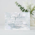 Winter Wonderland Script Snow Wedding Reception Enclosure Card | Zazzle