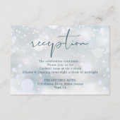 Winter Wonderland Script Snow Wedding Reception Enclosure Card | Zazzle