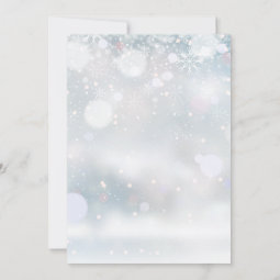 Winter Wonderland Script Snowflakes Wedding Invitation | Zazzle