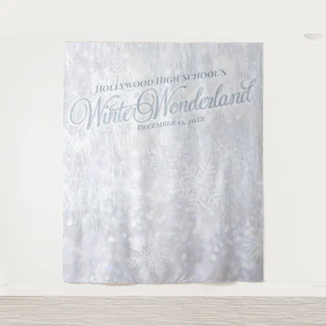 Winter Wonderland Snow Scene | Party Backdrop | Zazzle