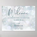 Winter Wonderland Snow Wedding Welcome Sign | Zazzle