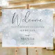 Winter Wonderland Snow Wedding Welcome Sign | Zazzle