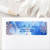 Winter Wonderland Snowflakes Lights And Bubbles Label | Zazzle