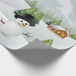 Winter Wonderland Snowman Christmas Wrapping Paper | Zazzle