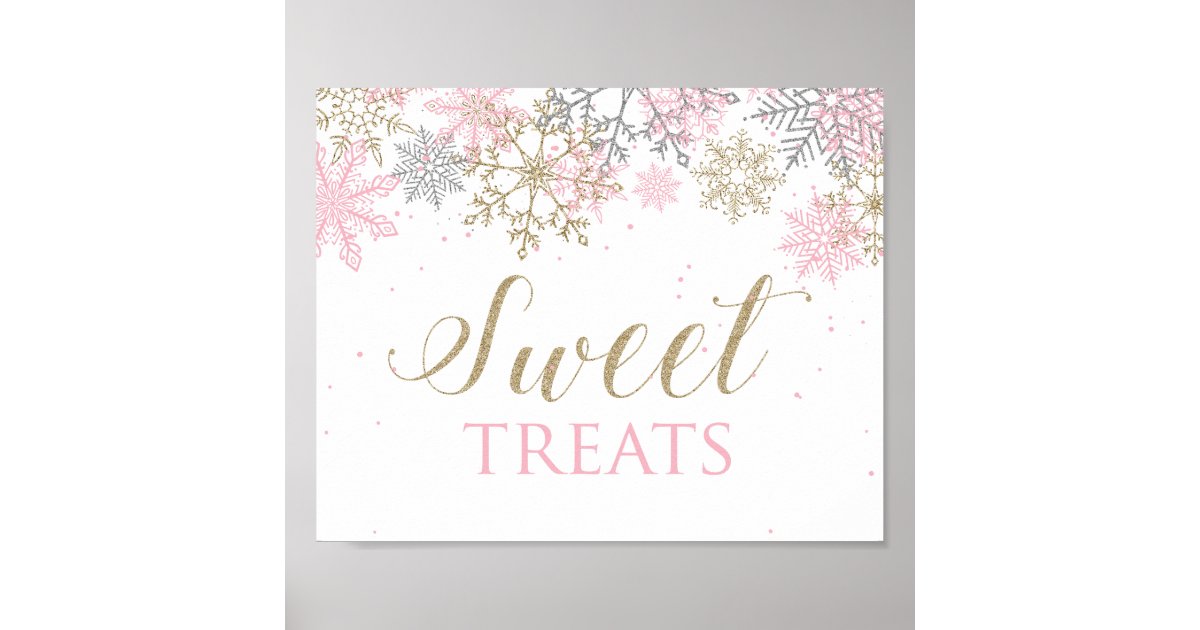 Winter wonderland Sweet Treats Sign | Zazzle