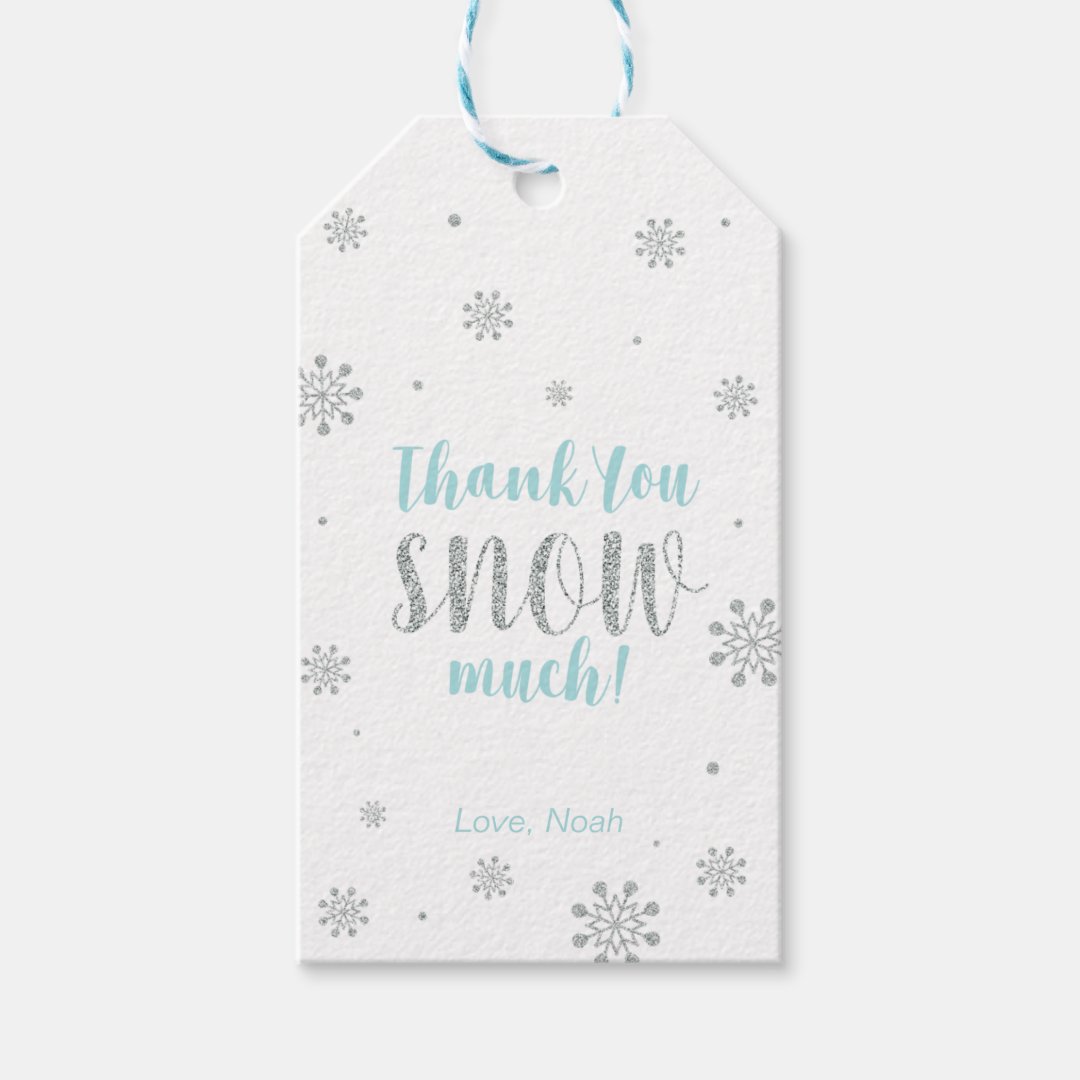 Winter wonderland Thank you snow much Favor tag | Zazzle