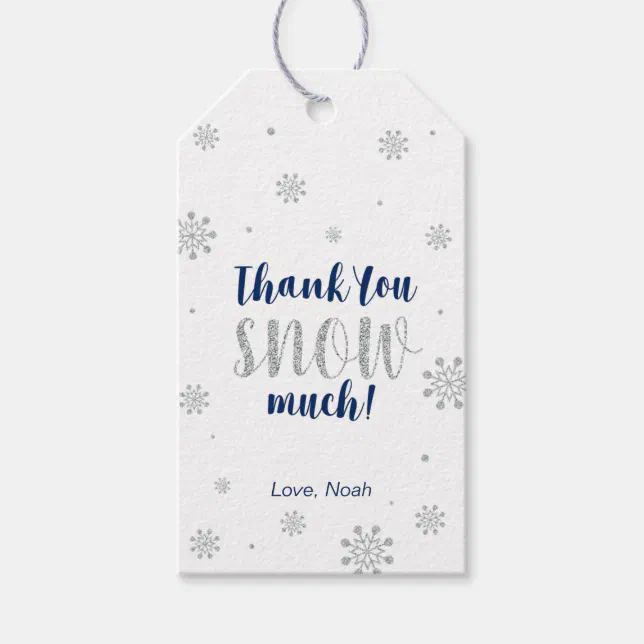 Winter wonderland Thank you snow much Favor tag | Zazzle