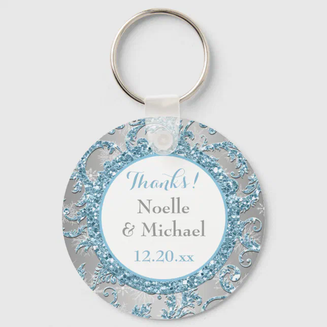 Winter Wonderland Wedding Favor Key Chain 2 | Zazzle