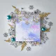 Winter Wonderland With Gold Glittery Snowflakes Notepad | Zazzle