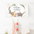 Winter Woodland Animals Landscape Welcome Banner | Zazzle