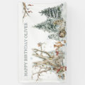 Winter Woodland Forest | Birthday Welcome Banner | Zazzle