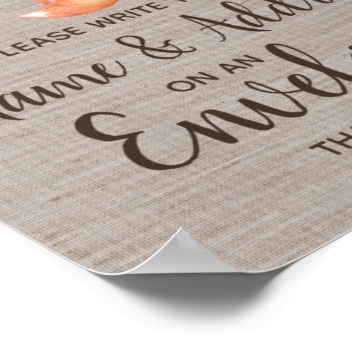 Winter Woodland Fox Address An Envelope Sign | Zazzle