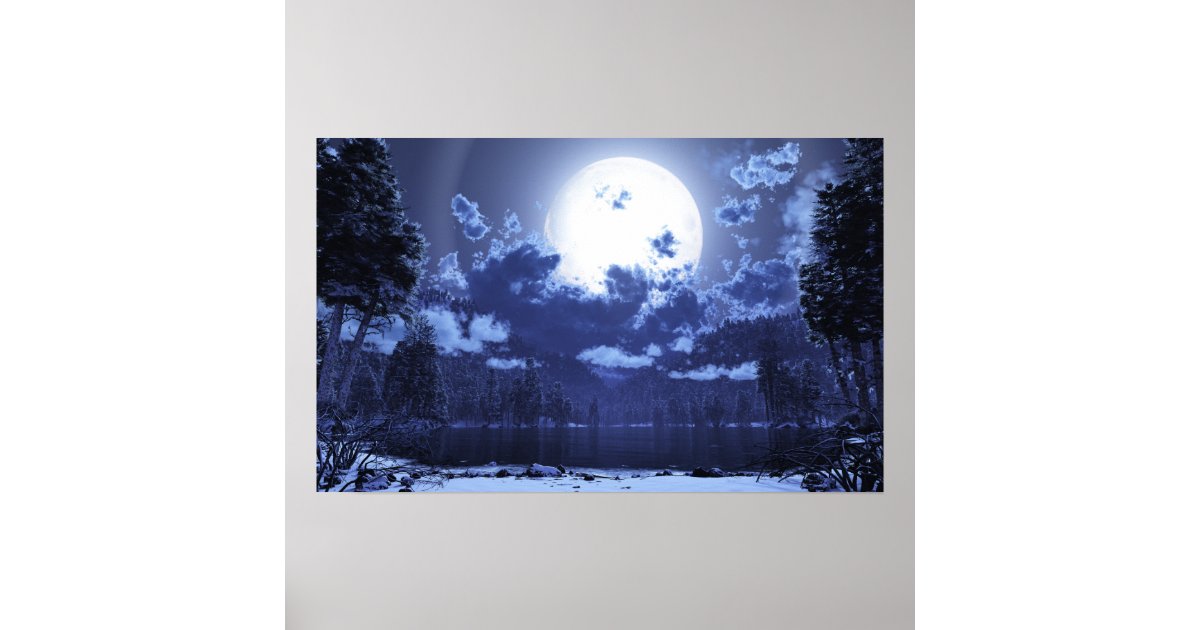 Wintermoon Poster | Zazzle