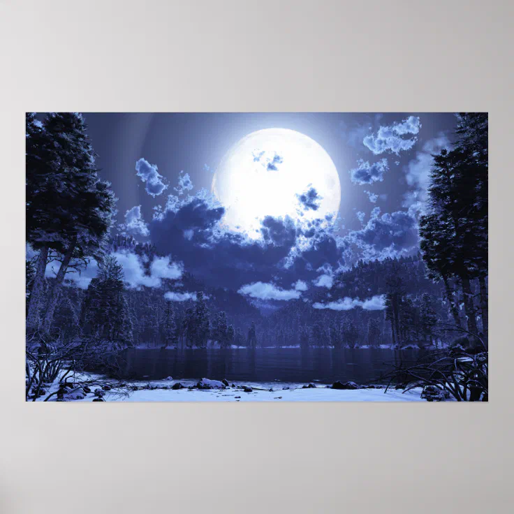 Wintermoon Poster | Zazzle
