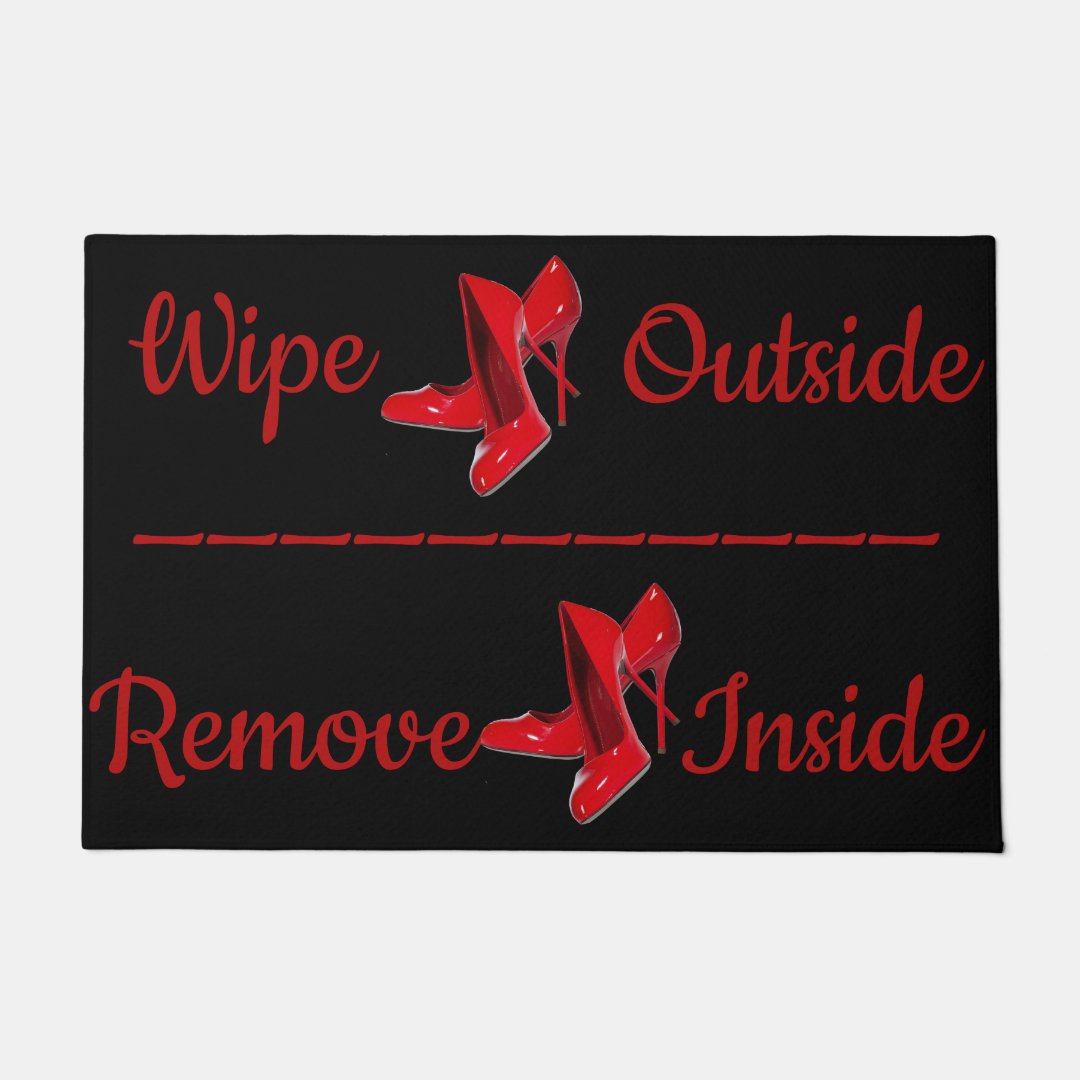 Wipe and Remove Shoes Doormat | Zazzle