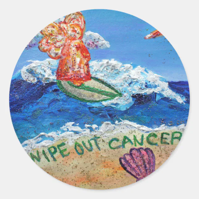 Wipe Out Cancer Sticker | Zazzle