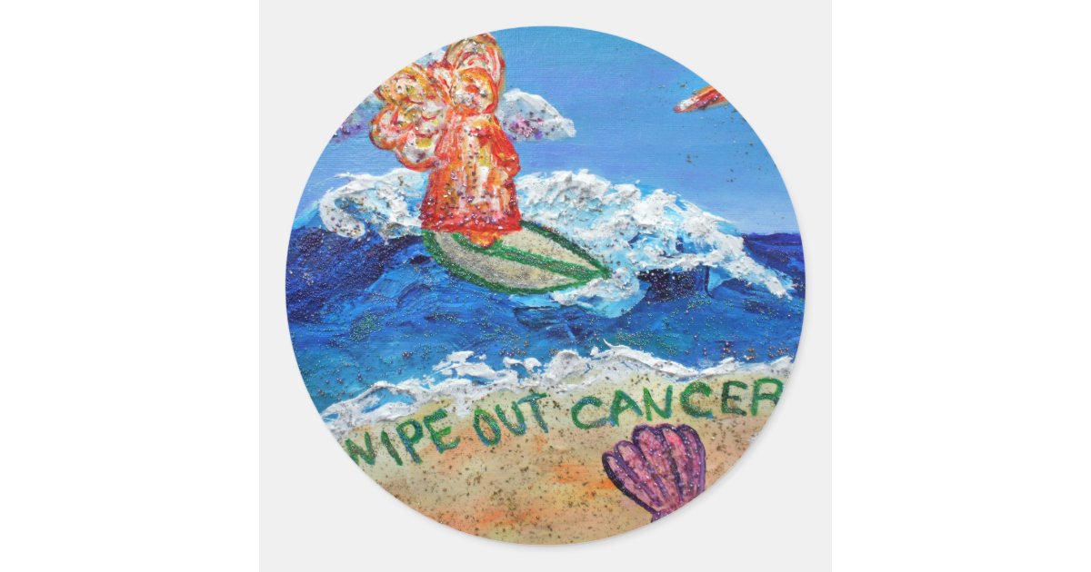 Wipe Out Cancer Sticker | Zazzle