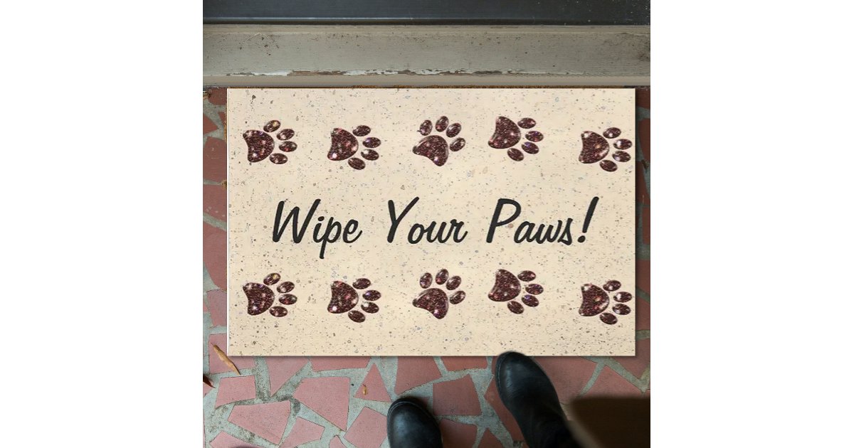 Wipe Your Paws Door Mat | Zazzle