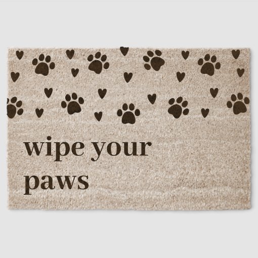 Wipe Your Paws Fiber Doormat | Zazzle
