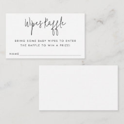 Wipes Raffle Ticket Baby Shower Insert Card | Zazzle