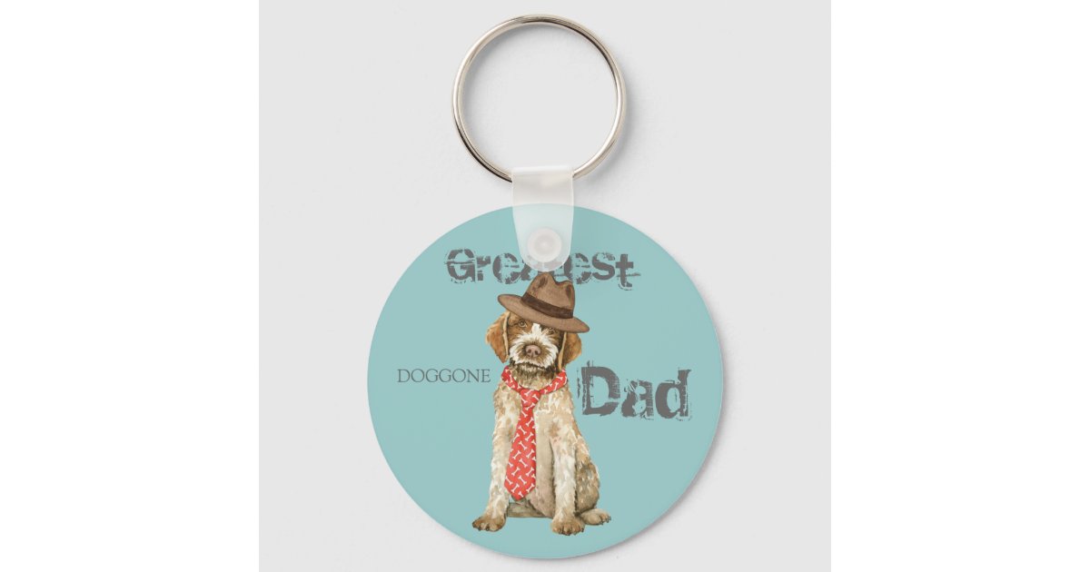 Wirehaired Pointing Griffon Dad Keychain | Zazzle