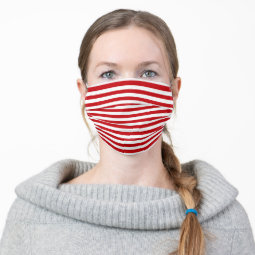 Wisconsin Badgers Colors Striped Cloth Face Mask | Zazzle
