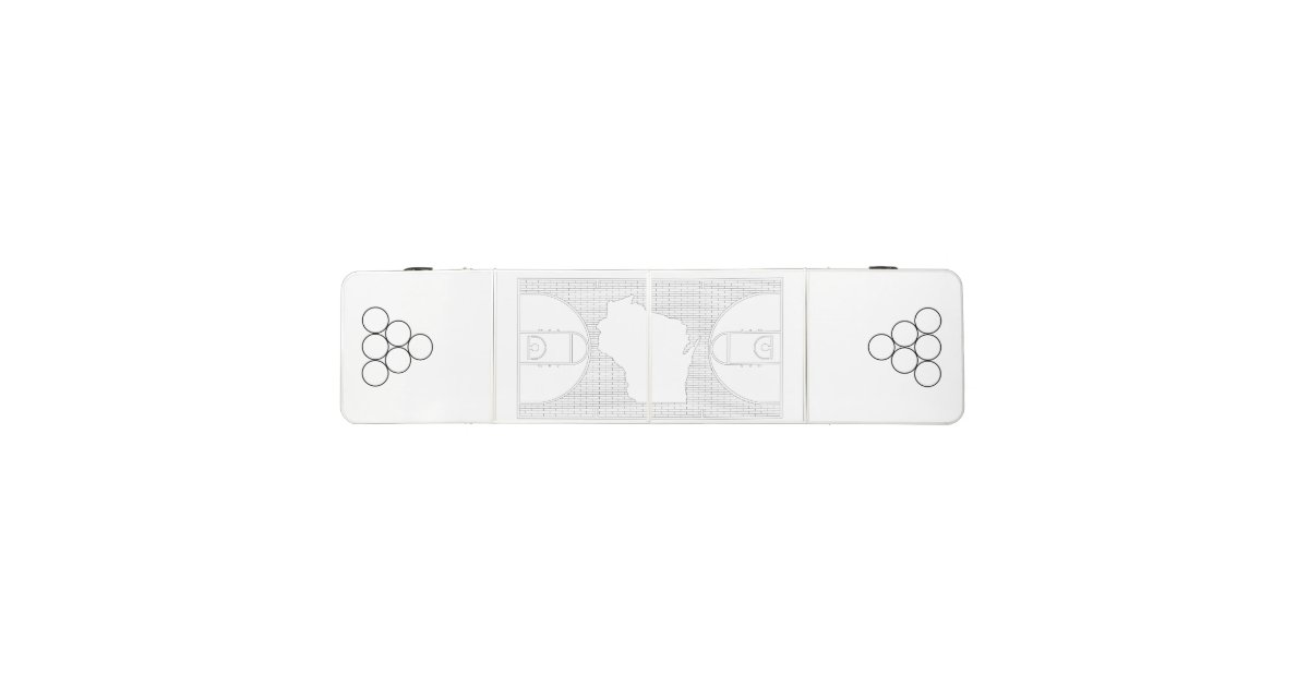 Wisconsin Basketball Theme Beer Pong Table | Zazzle