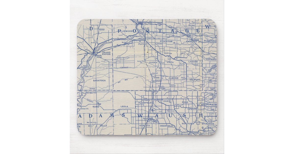 Wisconsin Bicycle Road Map Mouse Pad | Zazzle