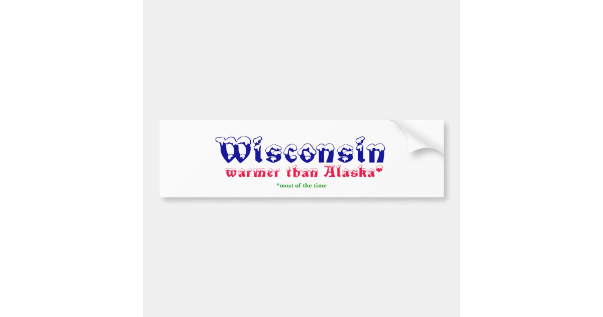 Wisconsin Bumper Sticker | Zazzle