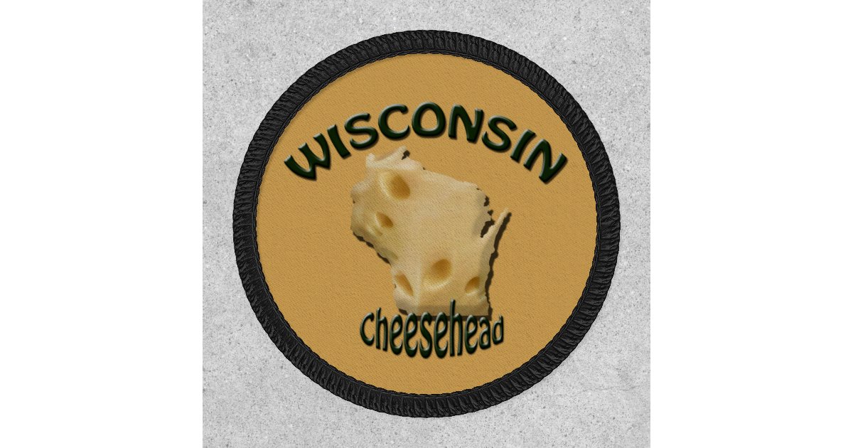 Wisconsin Cheesehead Cheese Map Patch | Zazzle