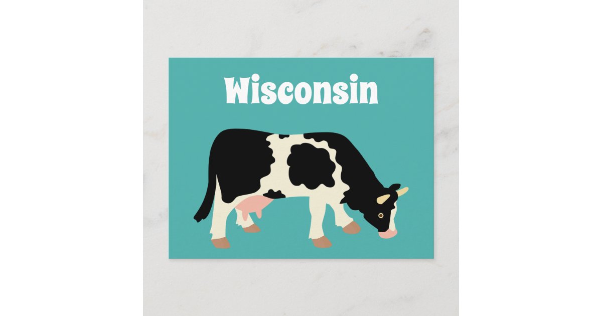 Wisconsin Dairy Cow Postcard | Zazzle