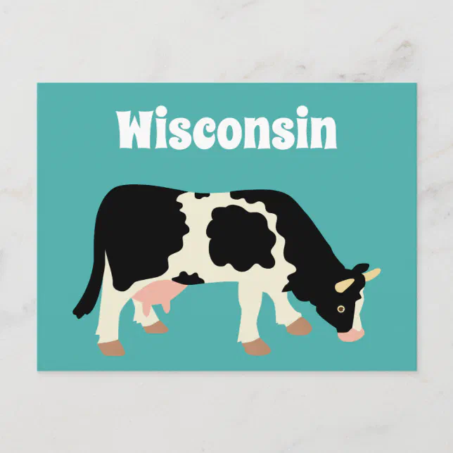 Wisconsin Dairy Cow Postcard | Zazzle
