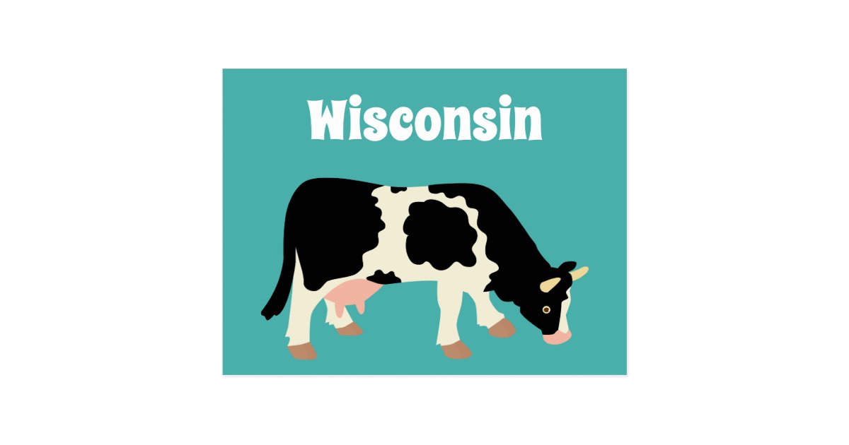 Wisconsin Dairy Cow Postcard | Zazzle.com