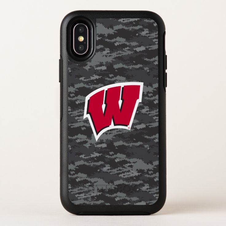 Wisconsin | Dark Digital Camo Pattern OtterBox iPhone Case | Zazzle