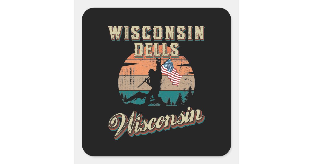 Wisconsin Dells Wisconsin Square Sticker | Zazzle