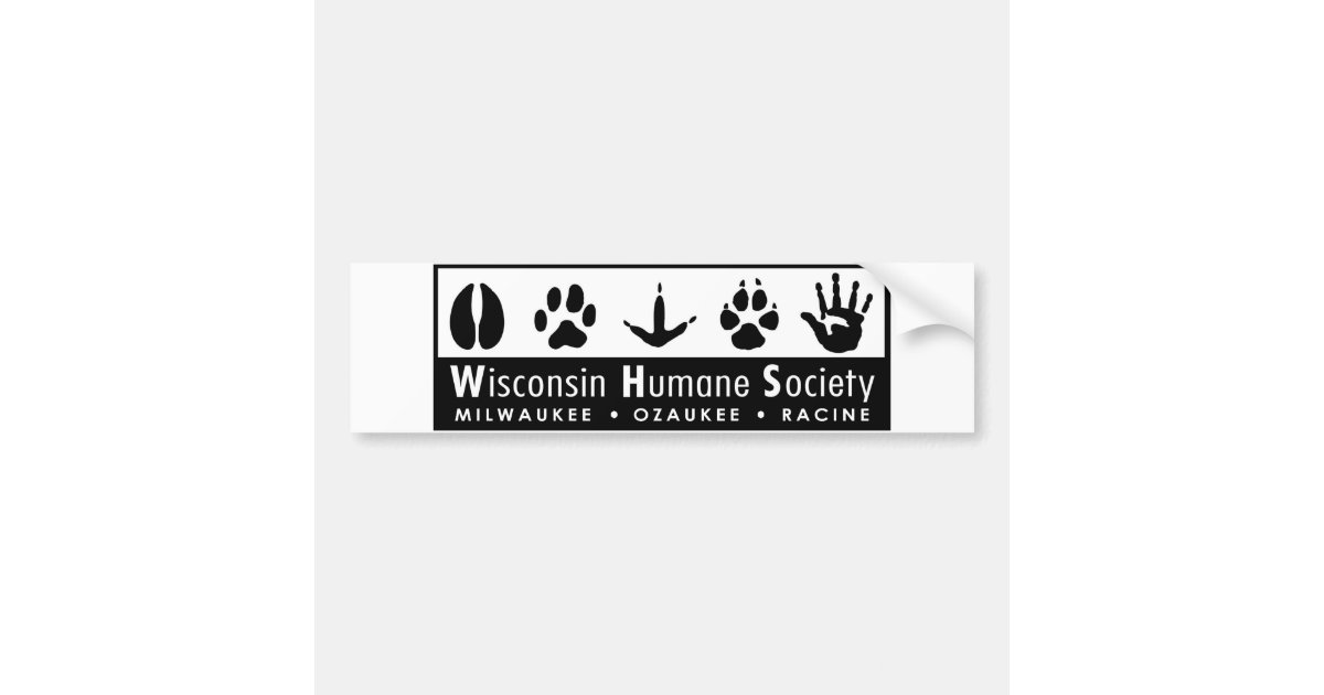 Wisconsin Humane Society Logo Bumper Sticker | Zazzle