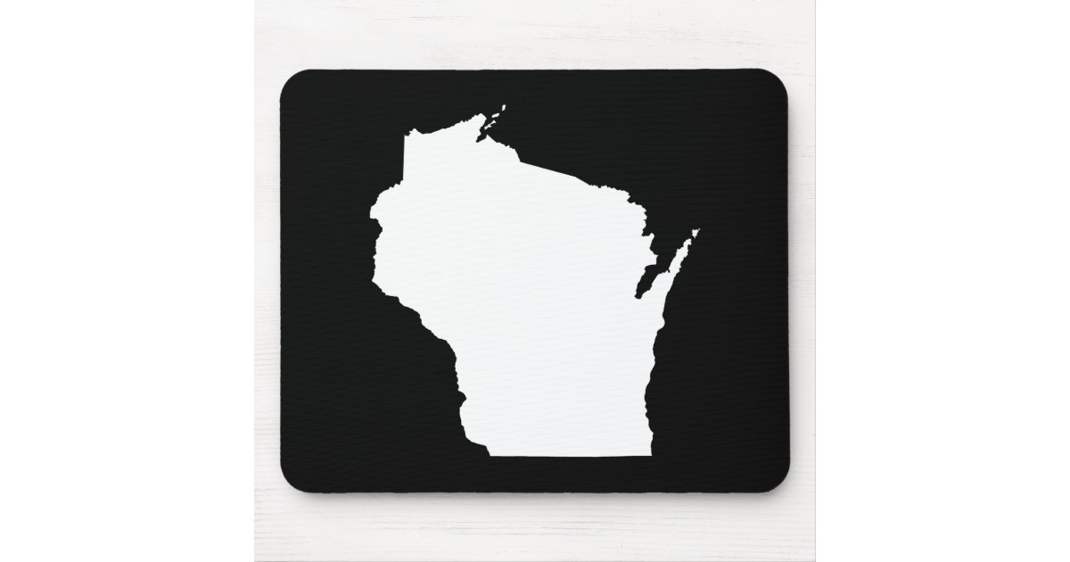 Wisconsin in White Mouse Pad | Zazzle