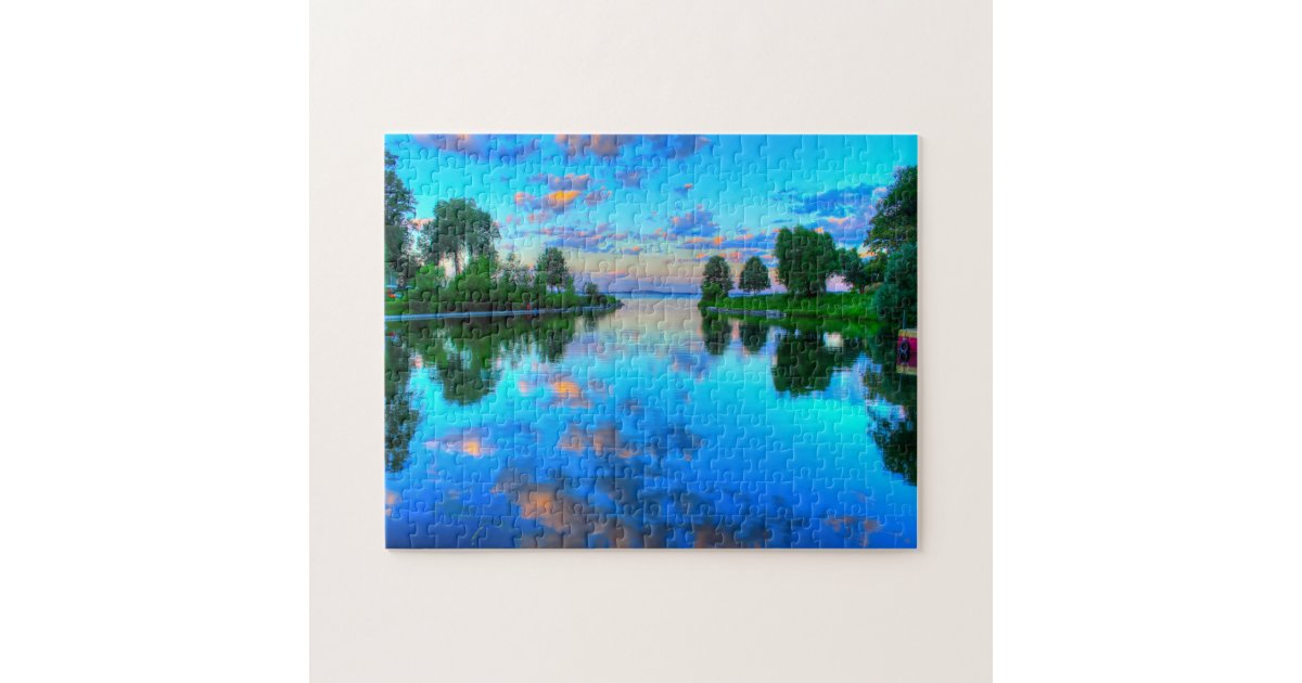 Wisconsin Lake Scene. Jigsaw Puzzle | Zazzle