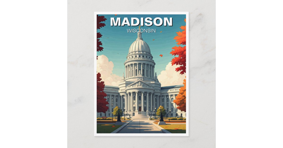 Wisconsin Madison State Capitol Postcard | Zazzle