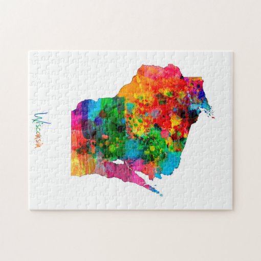 Wisconsin Map Jigsaw Puzzle | Zazzle