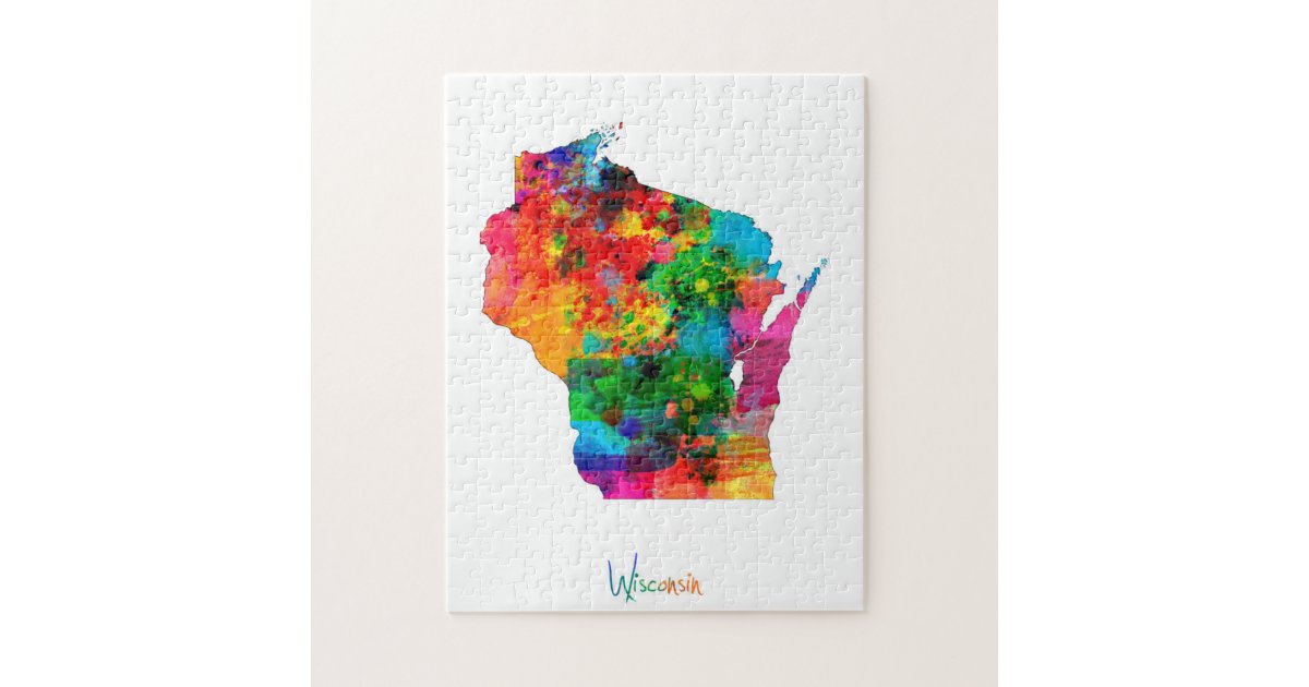 Wisconsin Map Jigsaw Puzzle | Zazzle