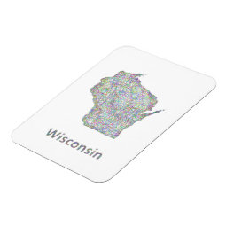 Wisconsin map magnet | Zazzle