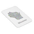 Wisconsin map magnet | Zazzle