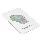 Wisconsin map magnet | Zazzle