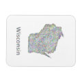 Wisconsin map magnet | Zazzle
