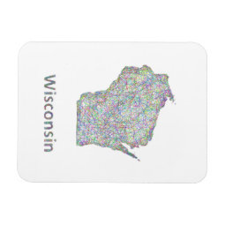 Wisconsin map magnet | Zazzle
