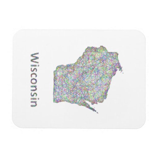 Wisconsin map magnet | Zazzle