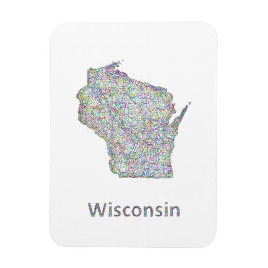 Wisconsin map magnet | Zazzle.com