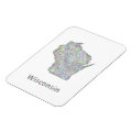 Wisconsin map magnet | Zazzle
