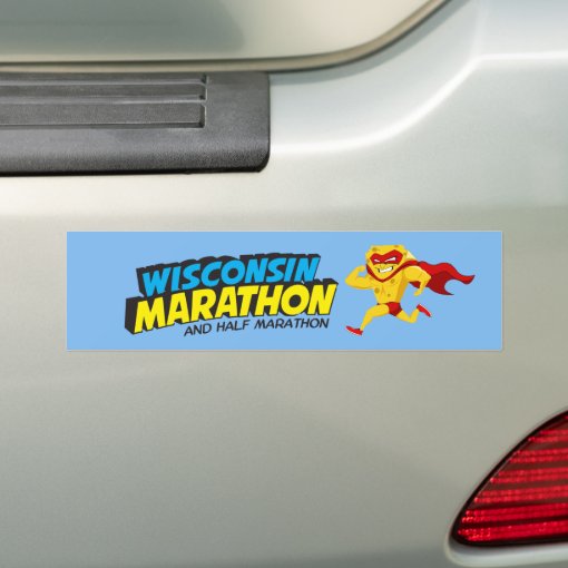 Wisconsin Marathon Race Day Bumper Sticker | Zazzle